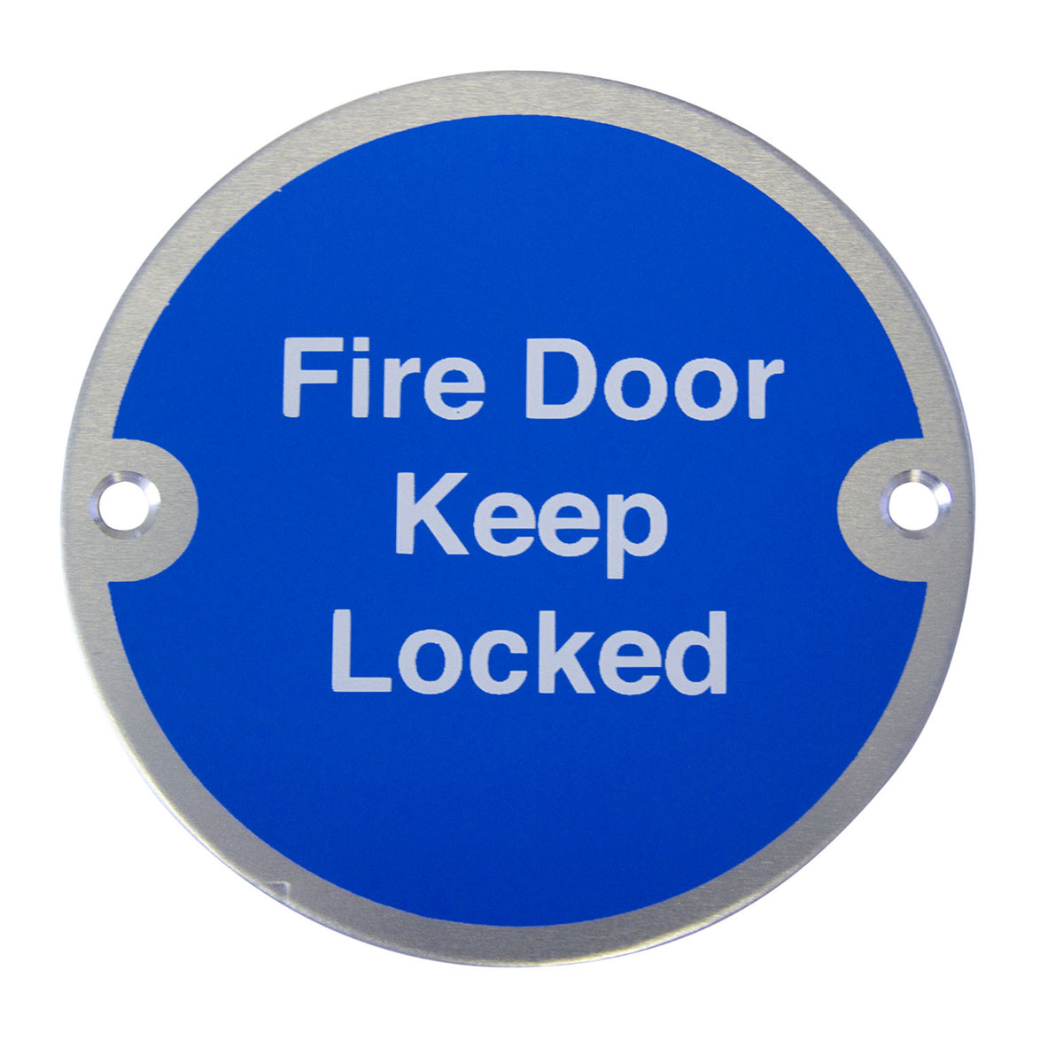 Fire Door Keep Locked Aluminium Door Sign - Fire Seals Direct