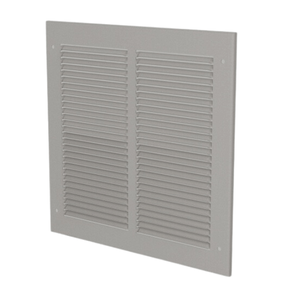 Lorient 350 x 350mm size Cover Grille Silver - Fire Seals Direct