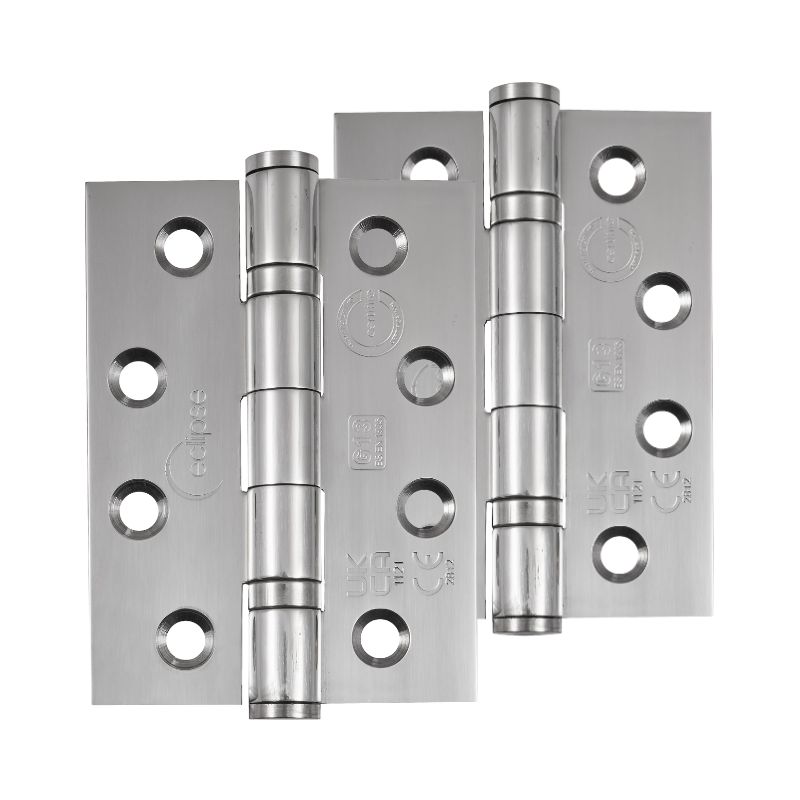 Eclipse Grade 13 Ball Bearing Fire Door Hinge - Polished Stainless Steel (Pack of 2) - Fire ...