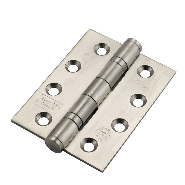 Eclipse CF336 Grade 13 Fire Door Hinge - Satin Stainless Steel (pair) - Fire Seals Direct