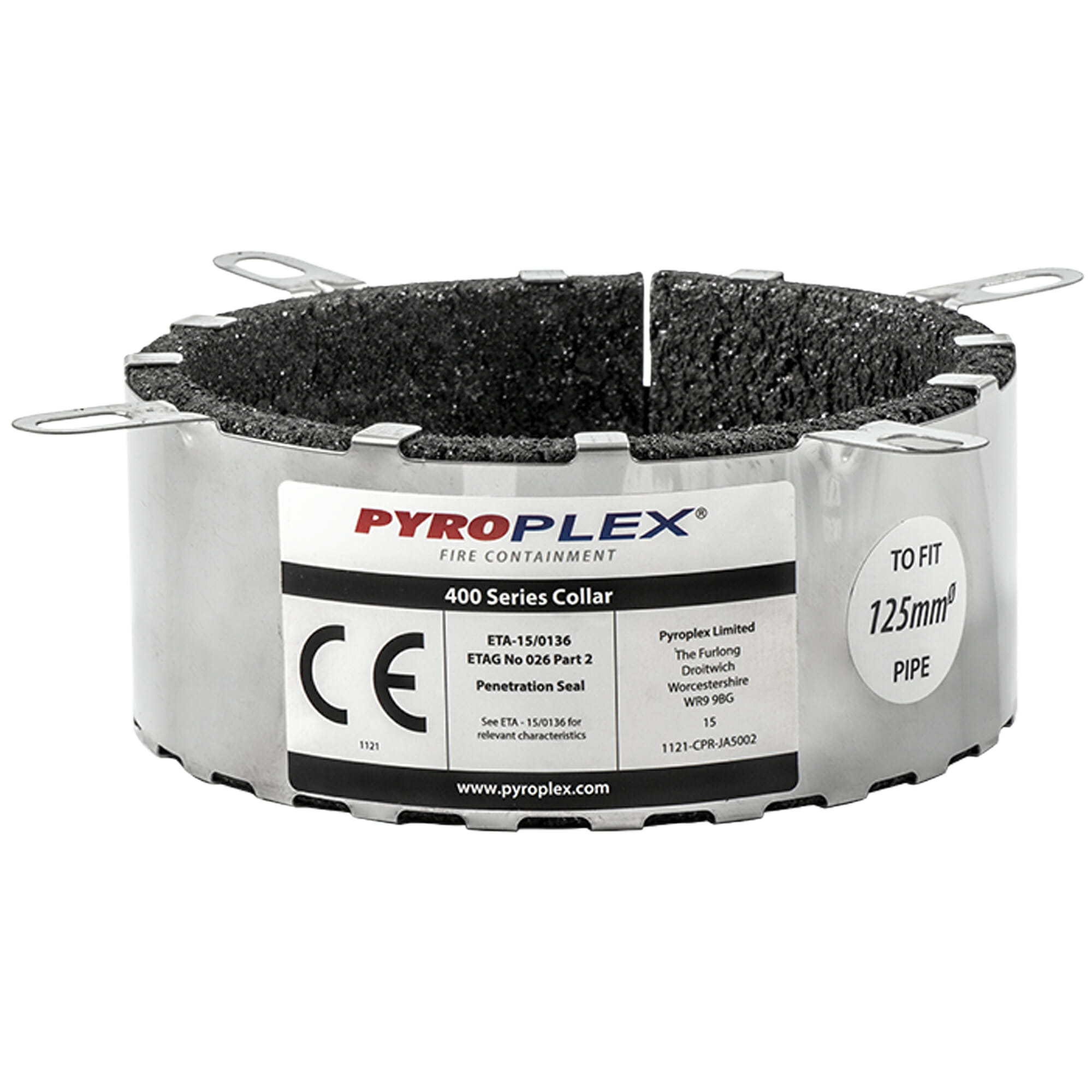 Pyroplex Intumescent Pipe Collar - 125mm 4hr - Fire Seals Direct