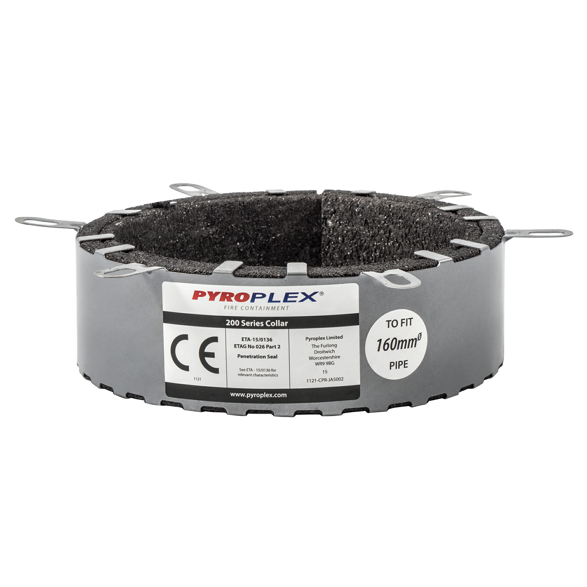 Pyroplex Intumescent Pipe Collar - 160mm 2hr - Fire Seals Direct
