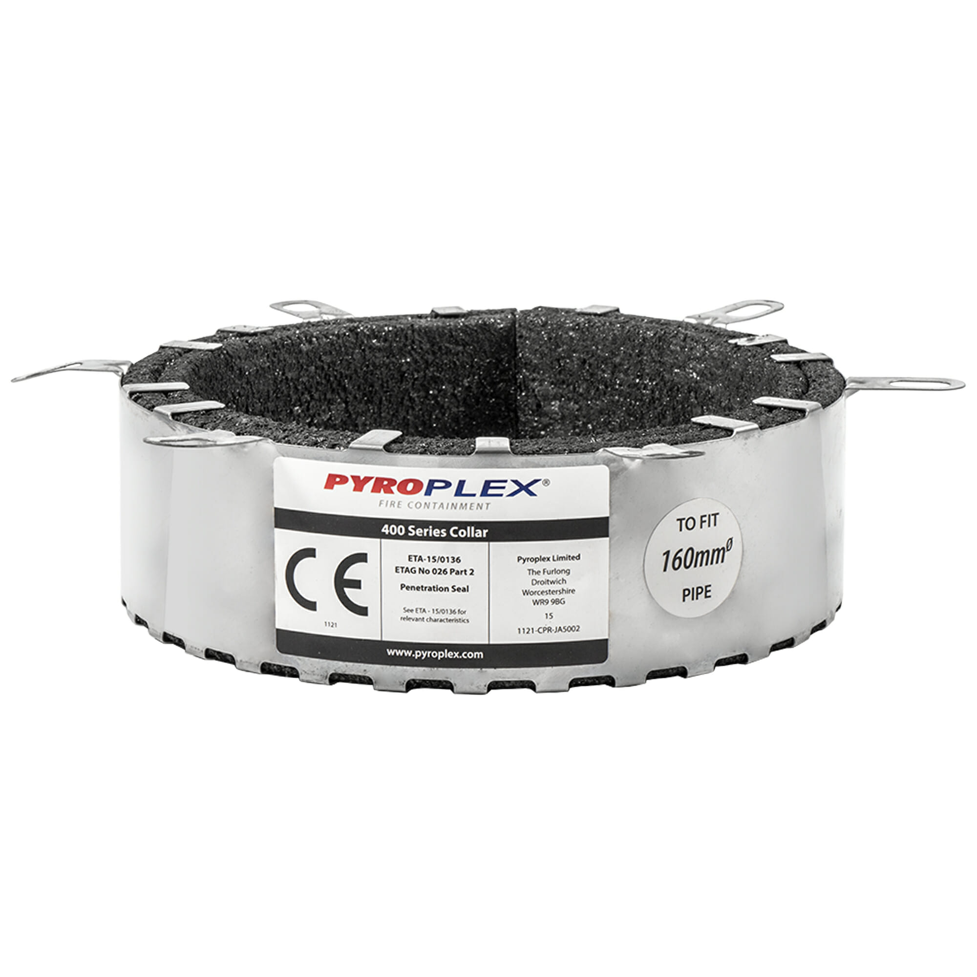 Pyroplex Intumescent Pipe Collar - 160mm 4hr - Fire Seals Direct