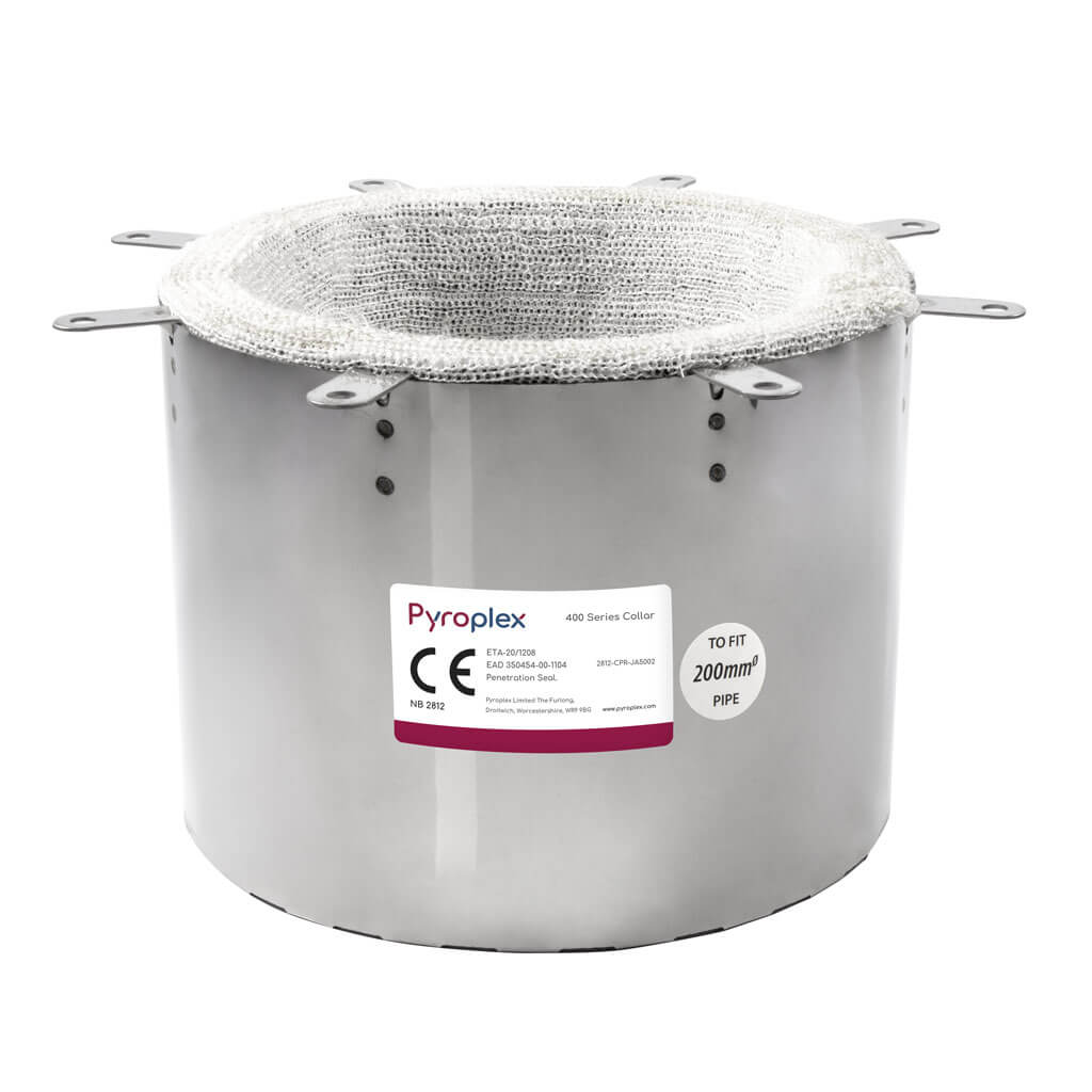 Pyroplex Intumescent Pipe Collar - 200mm 4hr - Fire Seals Direct