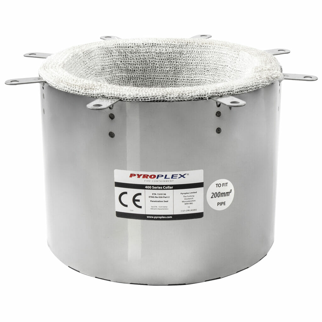 Pyroplex Intumescent Pipe Collar - 200mm 4hr - Fire Seals Direct