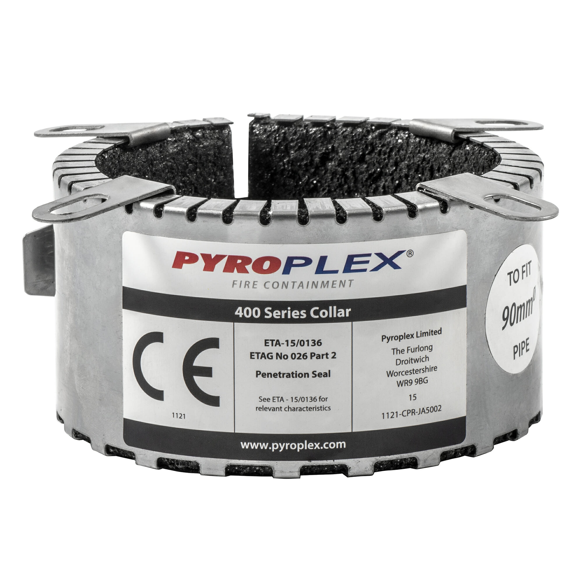 Pyroplex Intumescent Pipe Collar - 90mm 4hr - Fire Seals Direct