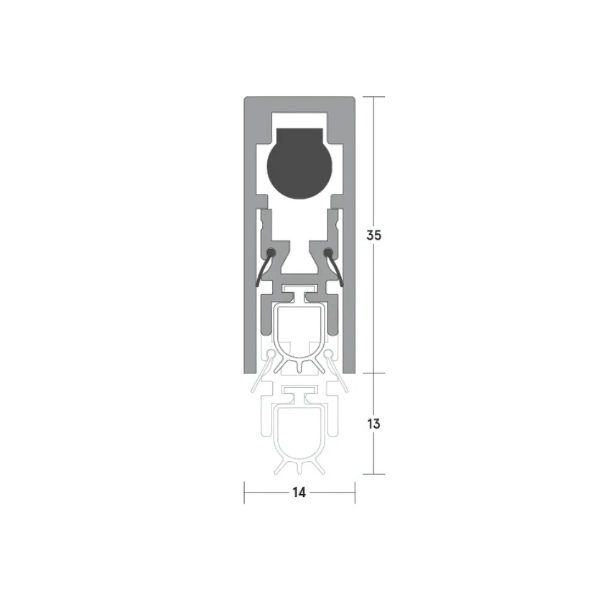 Lorient LAS8001si Rebated Drop Down Seal - 935mm - Fire Seals Direct