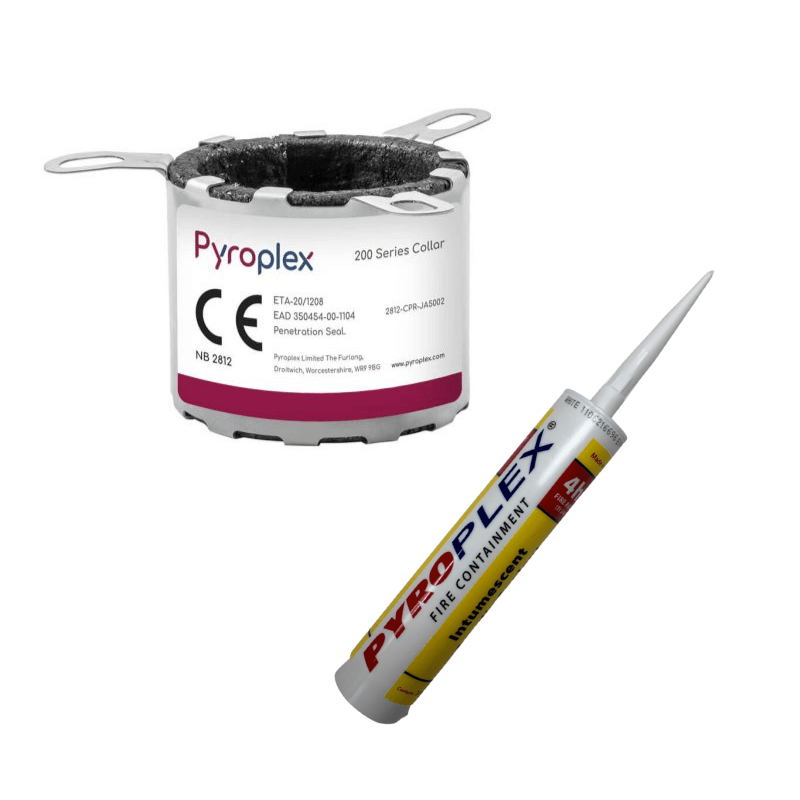 Pyroplex Pipe Collar & Sealant - 55mm - 2hr - Fire Seals Direct