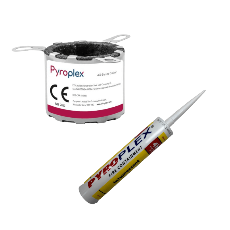 Pyroplex Pipe Collar & Sealant - 55mm - 4hr - Fire Seals Direct