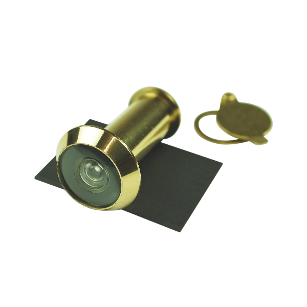Firestop Contract Door Viewer - Polished Brass - Fire Seals Direct