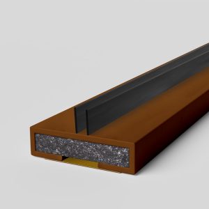 10mm x 4mm x 2.1m Pyroplex Twin Fin Brown Intumescent Strip Fire ...