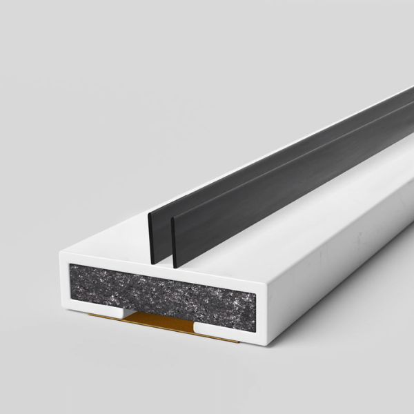 10mm x 4mm x 2.1m Pyroplex Twin Fin White Intumescent Strip Fire ...