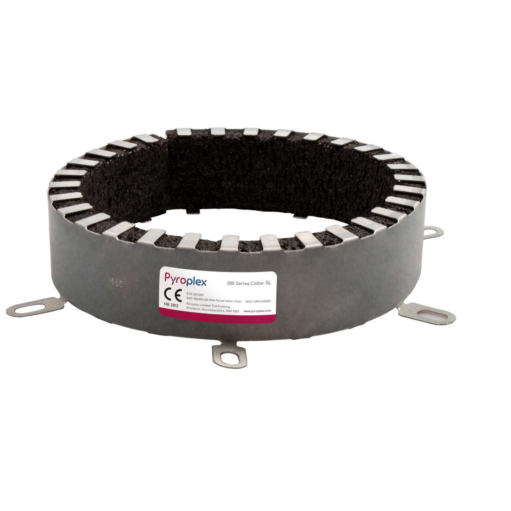 Pyroplex Intumescent 200 Series Slimline Pipe Collar - 160mm - Fire ...