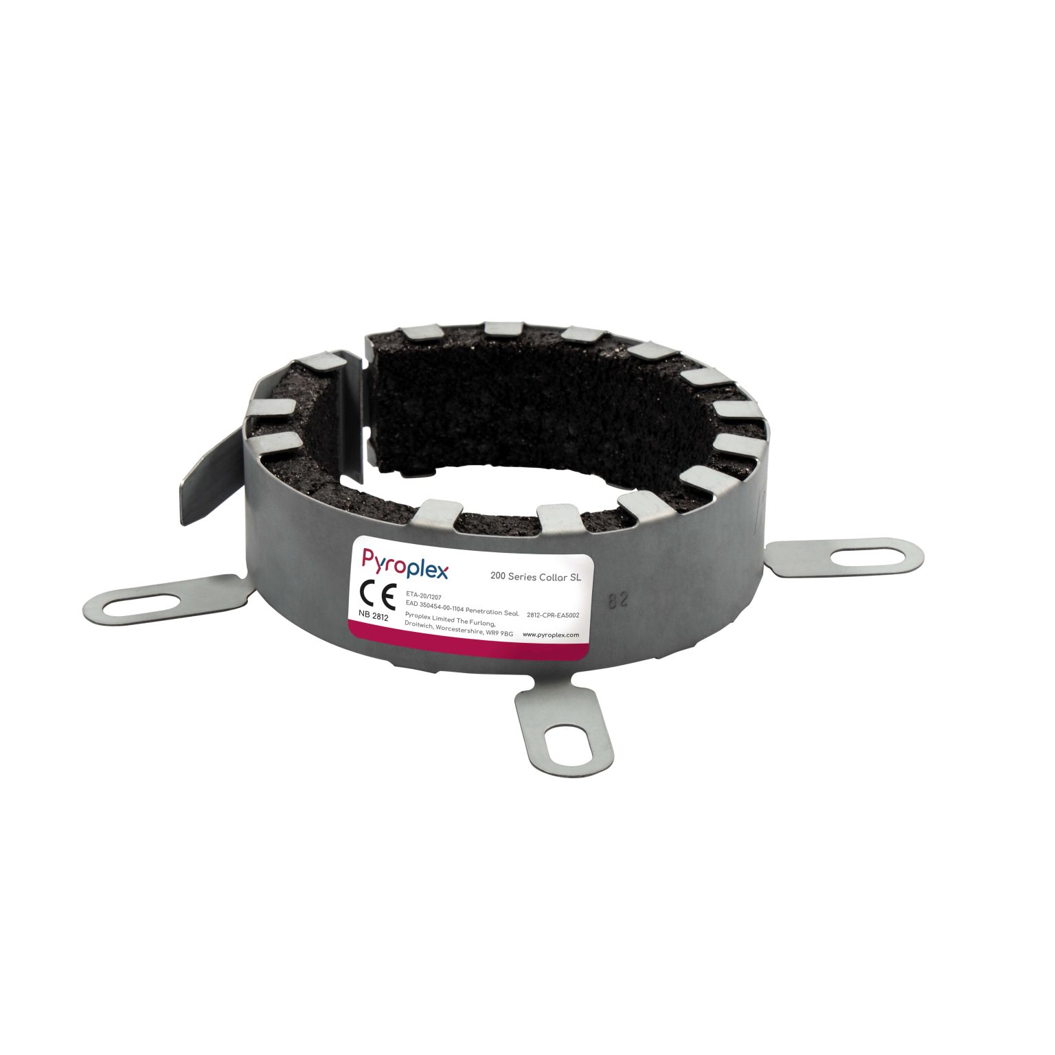 Pyroplex Intumescent 200 Series Slimline Pipe Collar - 82mm - Fire ...