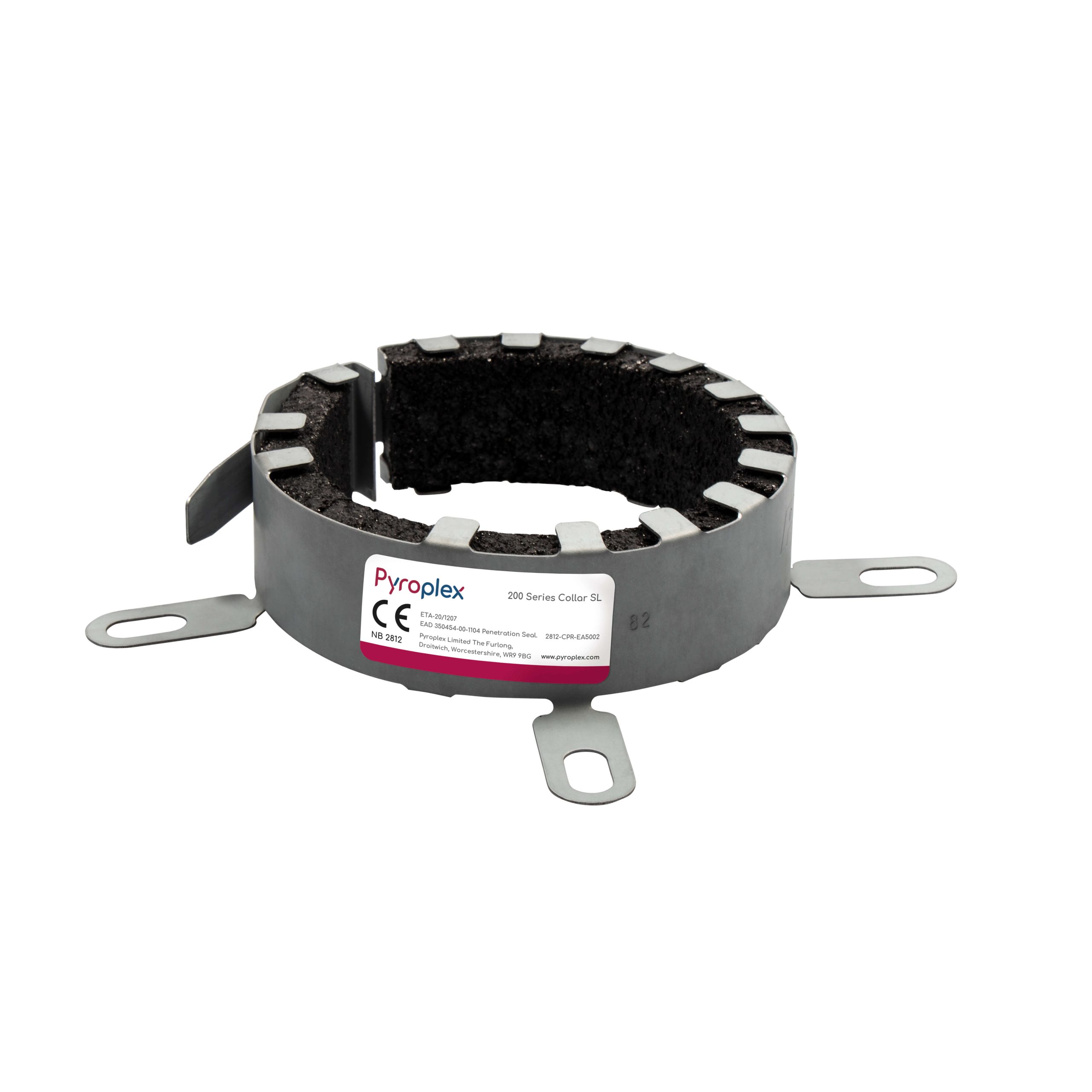 Pyroplex Intumescent 200 Series Slimline Pipe Collar - 82mm - Fire ...