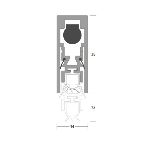 Lorient LAS8001si Drop Down Seal - 735mm - Fire Seals Direct
