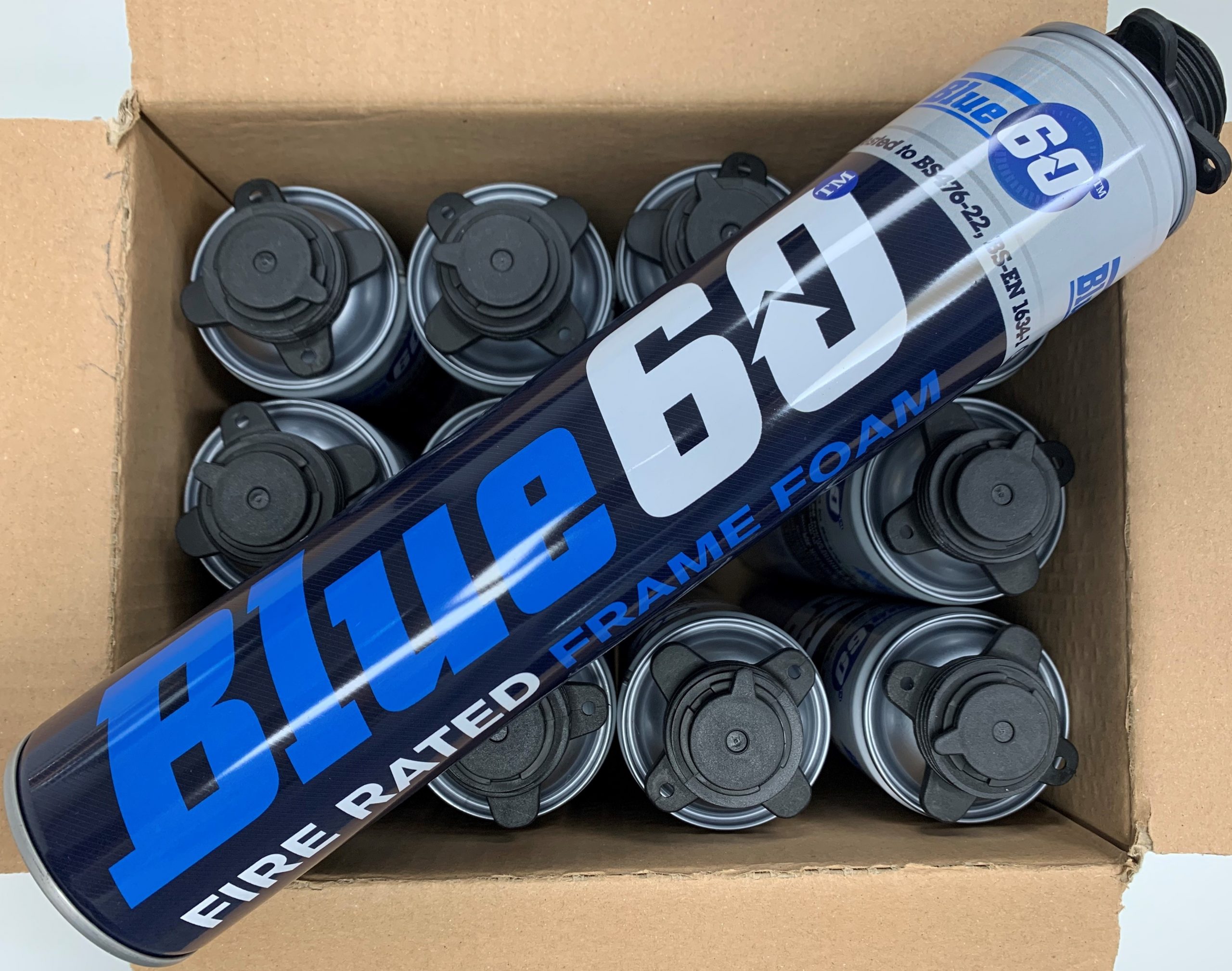 Blue 60 Fire Rated Frame Foam 750ml Bulk Pack of 12 - Fire Seals Direct