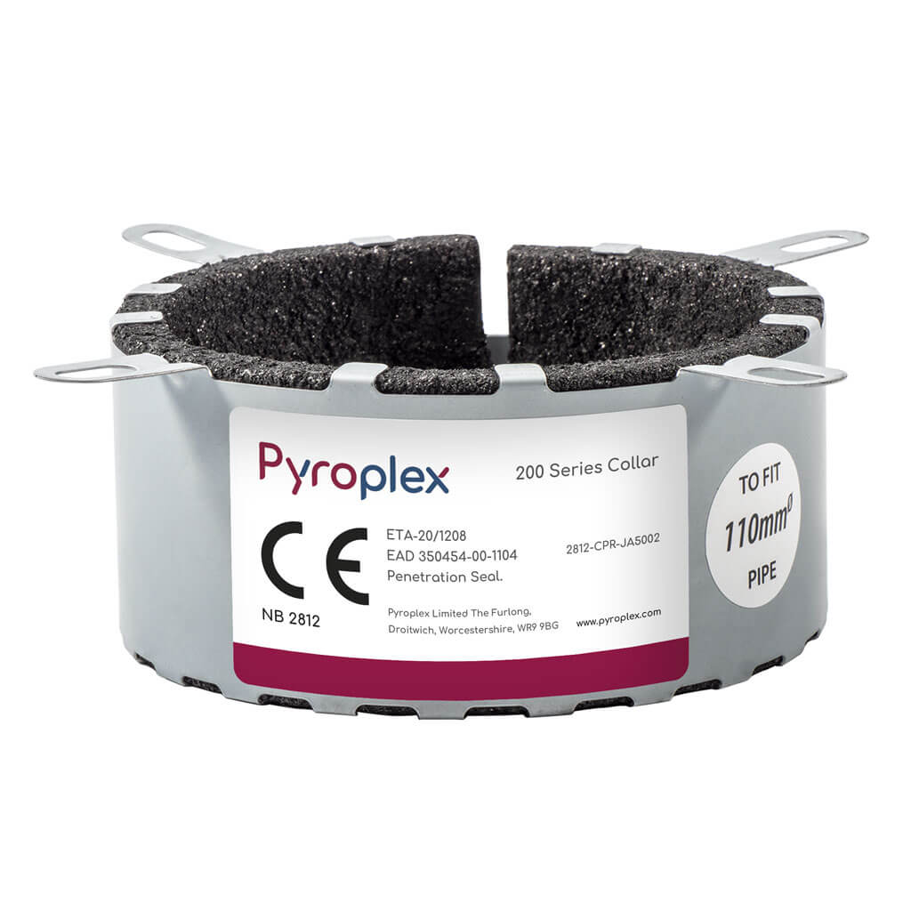 Pyroplex Intumescent Pipe Collar - 110mm 2hr (Pack of 30) - Fire Seals ...