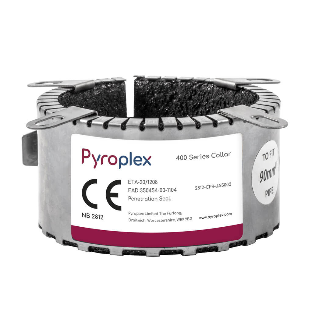 Pyroplex Intumescent Pipe Collar - 90mm 4hr - Fire Seals Direct