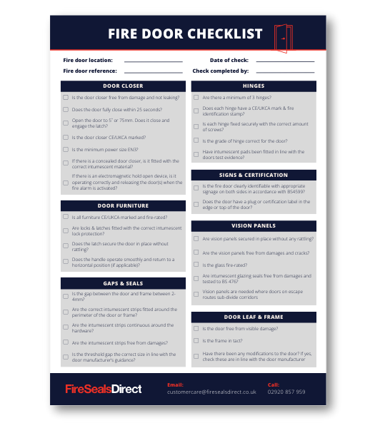 Fire Door Inspection Checklist | Fire Seals Direct