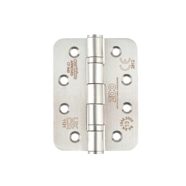 Zoo Grade 13 Hinges Radius - Satin Stainless Steel (Pack of 90) - Fire Seals Direct