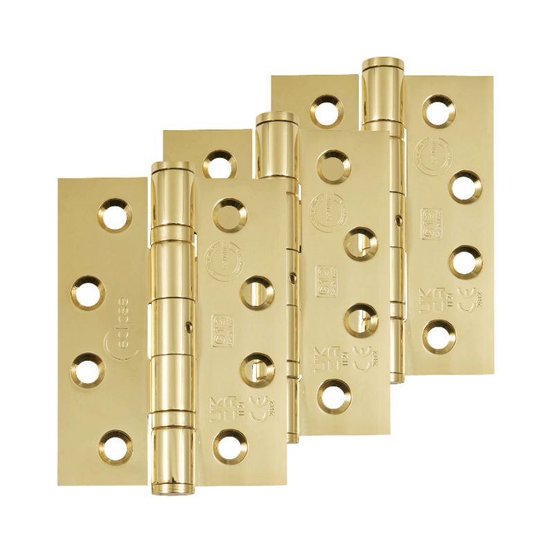 Eclipse Grade 13 Ball Bearing Fire Door Hinge - Brass Plated Stainless Steel (Pack of 3) - Fire ...