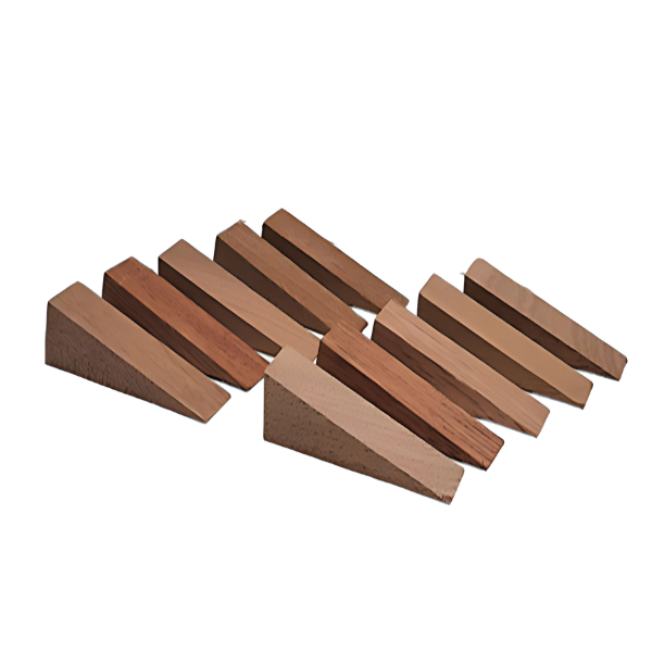 Hardwood Wooden Wedges - Sapele - 100 x 30mm (100 Pack) - Fire Seals Direct